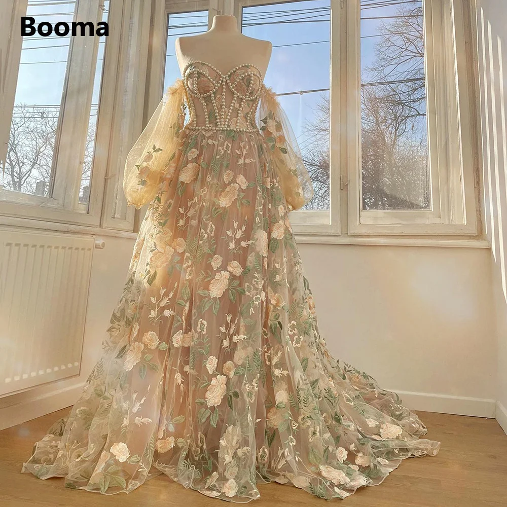 Booma-Robes-de-RhA-ligne-en-dentelle-brod-e-beige-ch-rie-manches ...