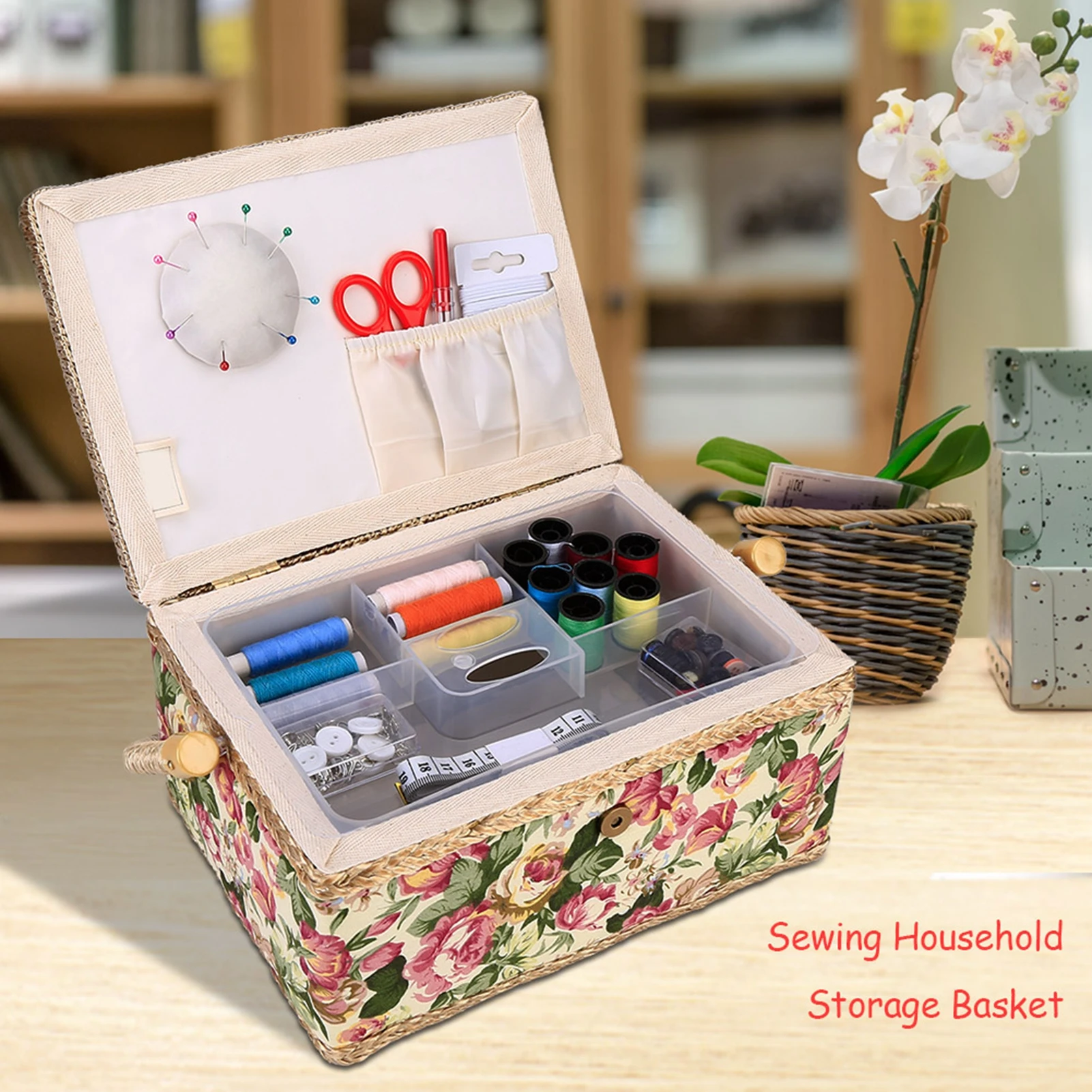 Retro-Sewing-Storage-Box-Craft-Sewing-Tool-Layer-Needle-Thread-Basket ...