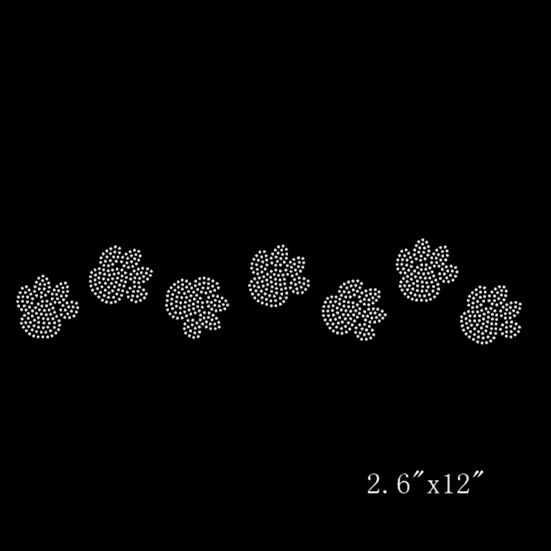 Bling special Dog paw print Rhinestones Bow Strip design for cheer bow ...