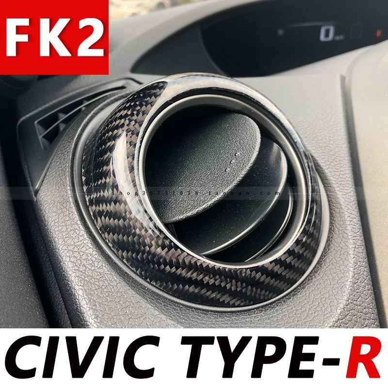 Real-Carbon-Fiber-Interior-Air-Outlet-Frame-Decorative-Trim-Fits-Honda ...