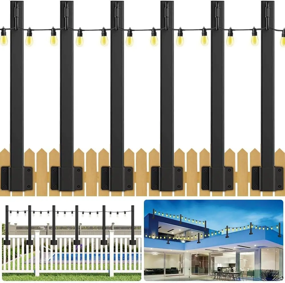 4-Pack-String-Light-Poles-Suspension-Outdoor-Fence-Lights-Post-Mounting ...