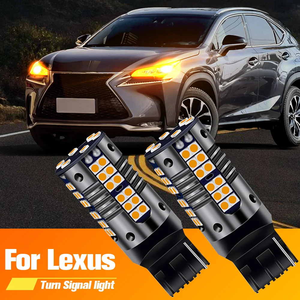 2pcs Led Turn Signal Light Blub Lamp Wy21w T20 7440a Canbus For Lexus ...