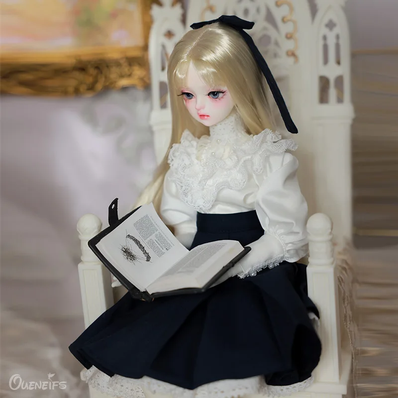 BJD Doll 1/4 Yue 41cm With Luts Girl Body Fullset Of Delicate Pearl Lace Blouse And Dress Style ...