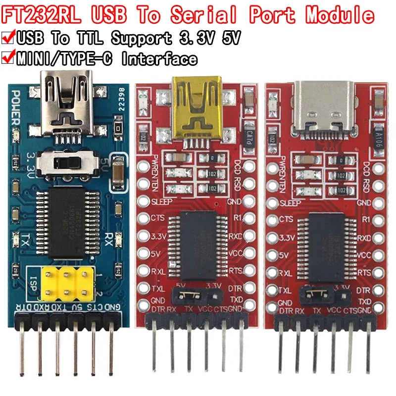 FT232RL-FTDI-3-3V-5-5V-to-Serial-Adapter-Module-for-Arduino-FT232-Pro ...