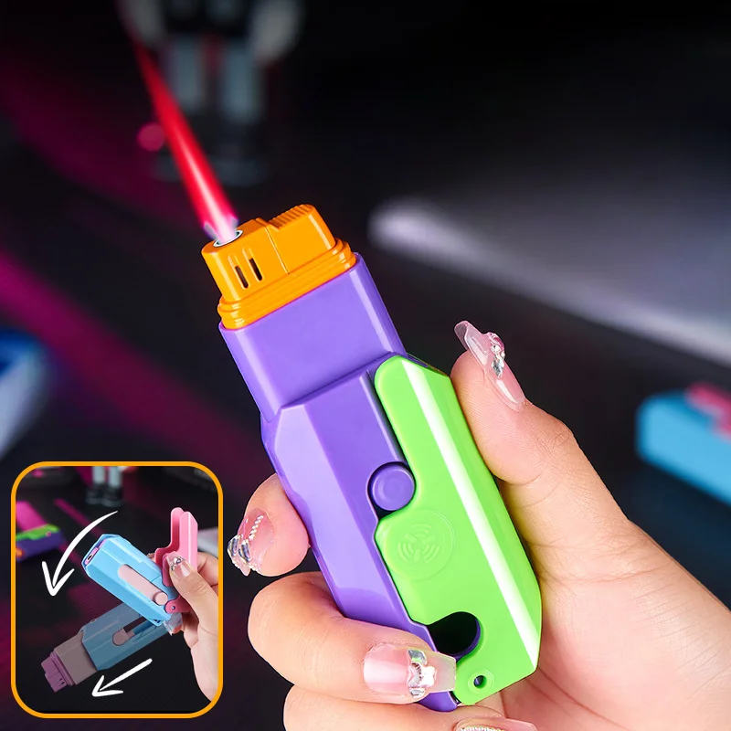 Carrot-Knife-Lighter-Refillable-Red-Flame-Windproof-Decompression ...