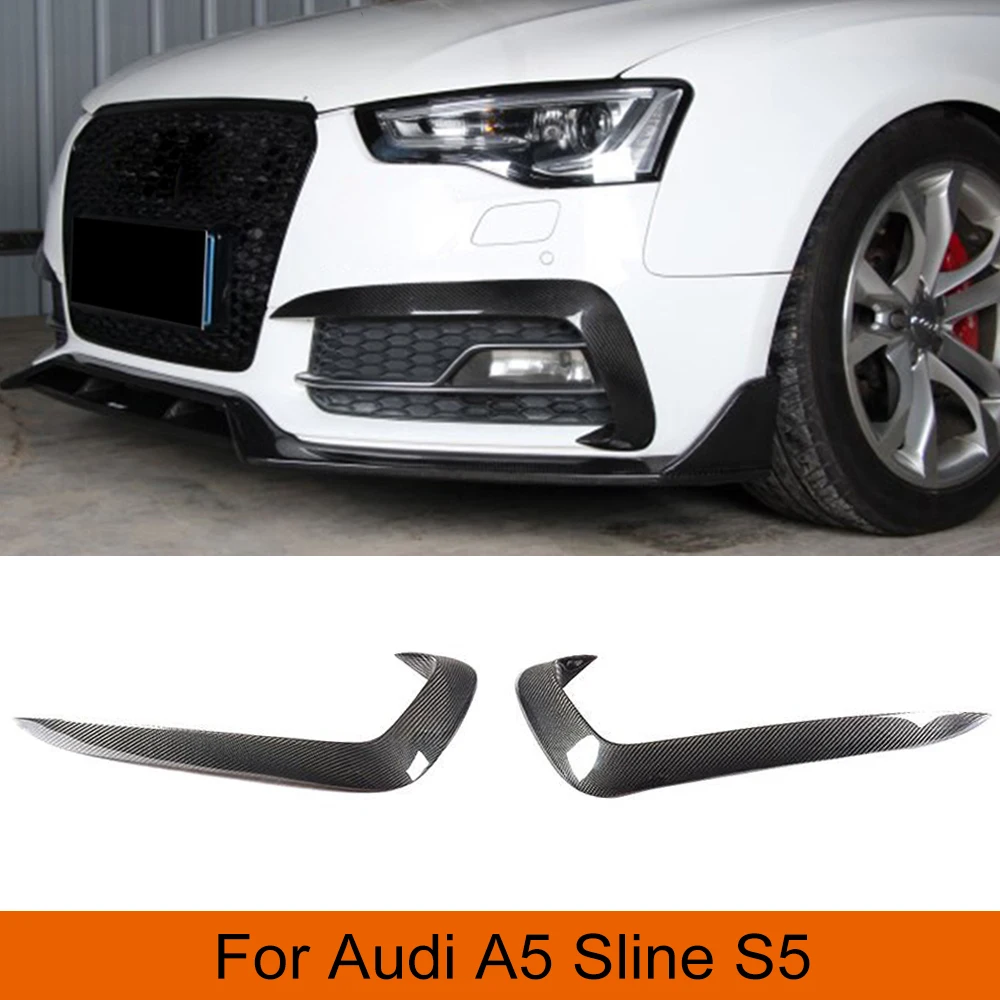 Front Bumper Fog Lamp Fins Vent Trims Decoration for Audi A5 Sline S5 ...