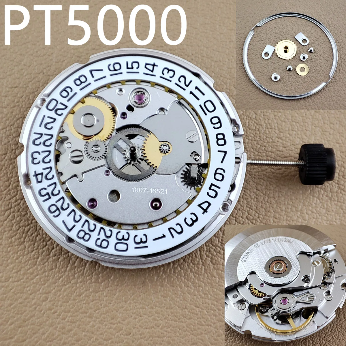 High Accuracy Pt5000 Automatic Mechanical Watch Movement 21600 Bph ...