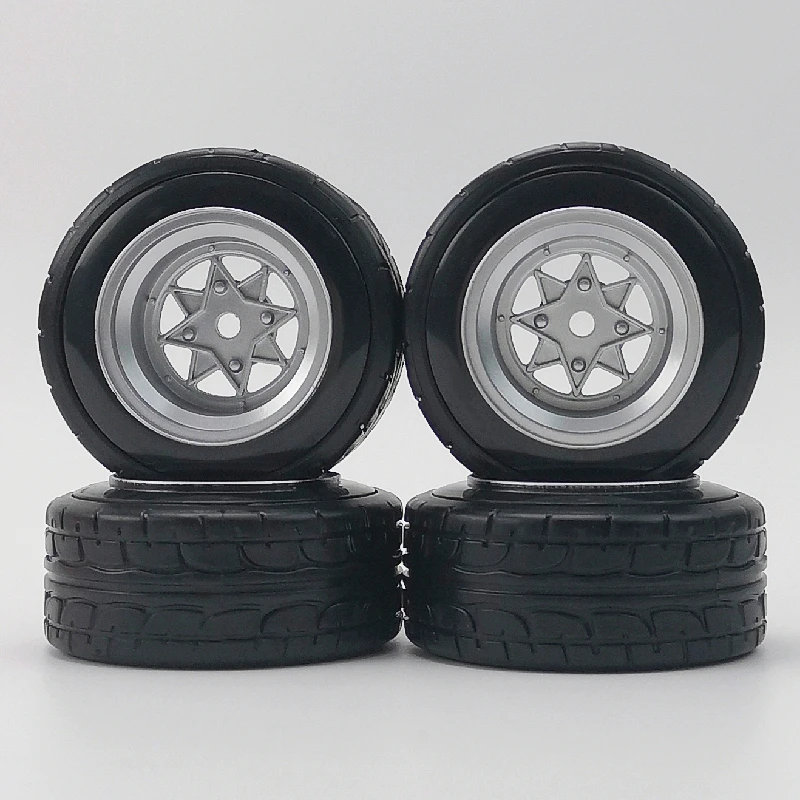 4pcs-6-9mm-Offset-1-10-Scale-Plastic-Wheels-Rims-with-Hard-Plastic-Tire ...