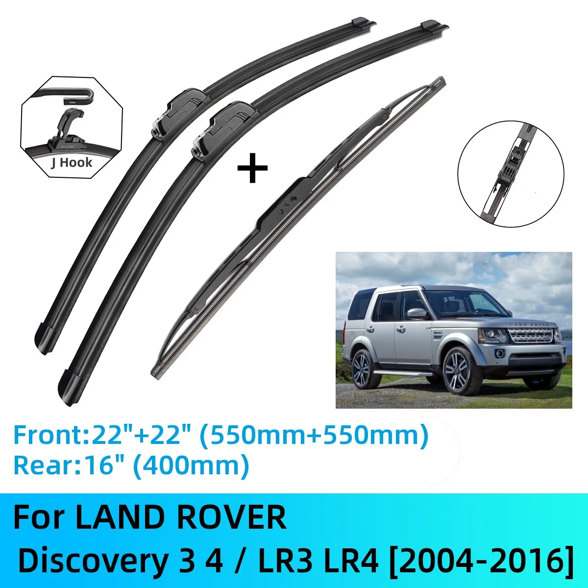 For-LAND-ROVER-Discovery-3-4-LR3-LR4-Front-Rear-Wiper-Blades-Brushes ...