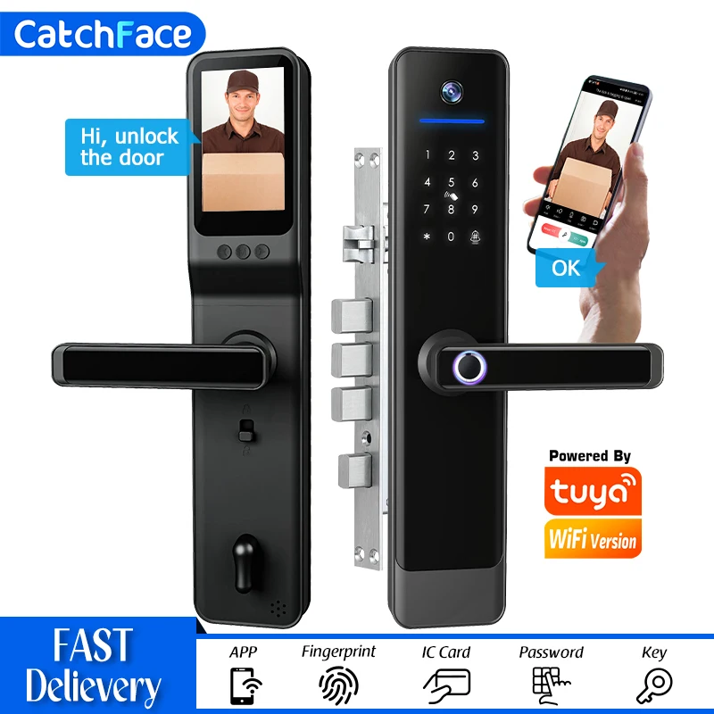 Screen-Video-Intercom-Lock-TUYA-WIFI-Camera-Anti-Theft-Door-Lock-Garden ...