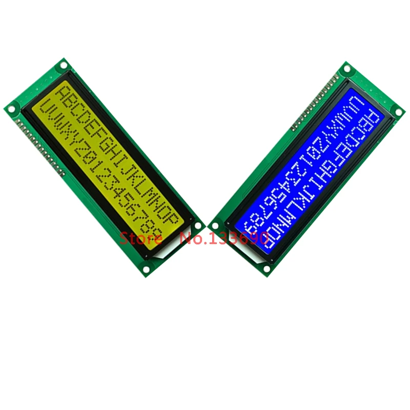 5V-1PCS-Larger-LCD-1602-16X2-Largest-Character-Big-Size-Yellow-Green ...