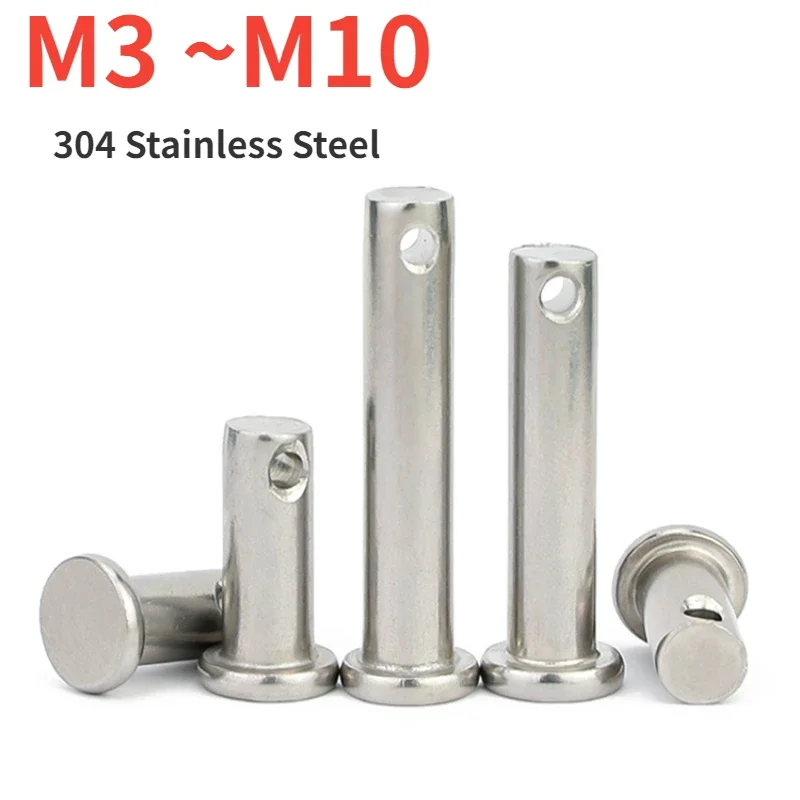 5-10pcs-M3-M4-M5-M6-M8-M10-Clevis-Pins-With-Head-304-Stainless-Steel ...