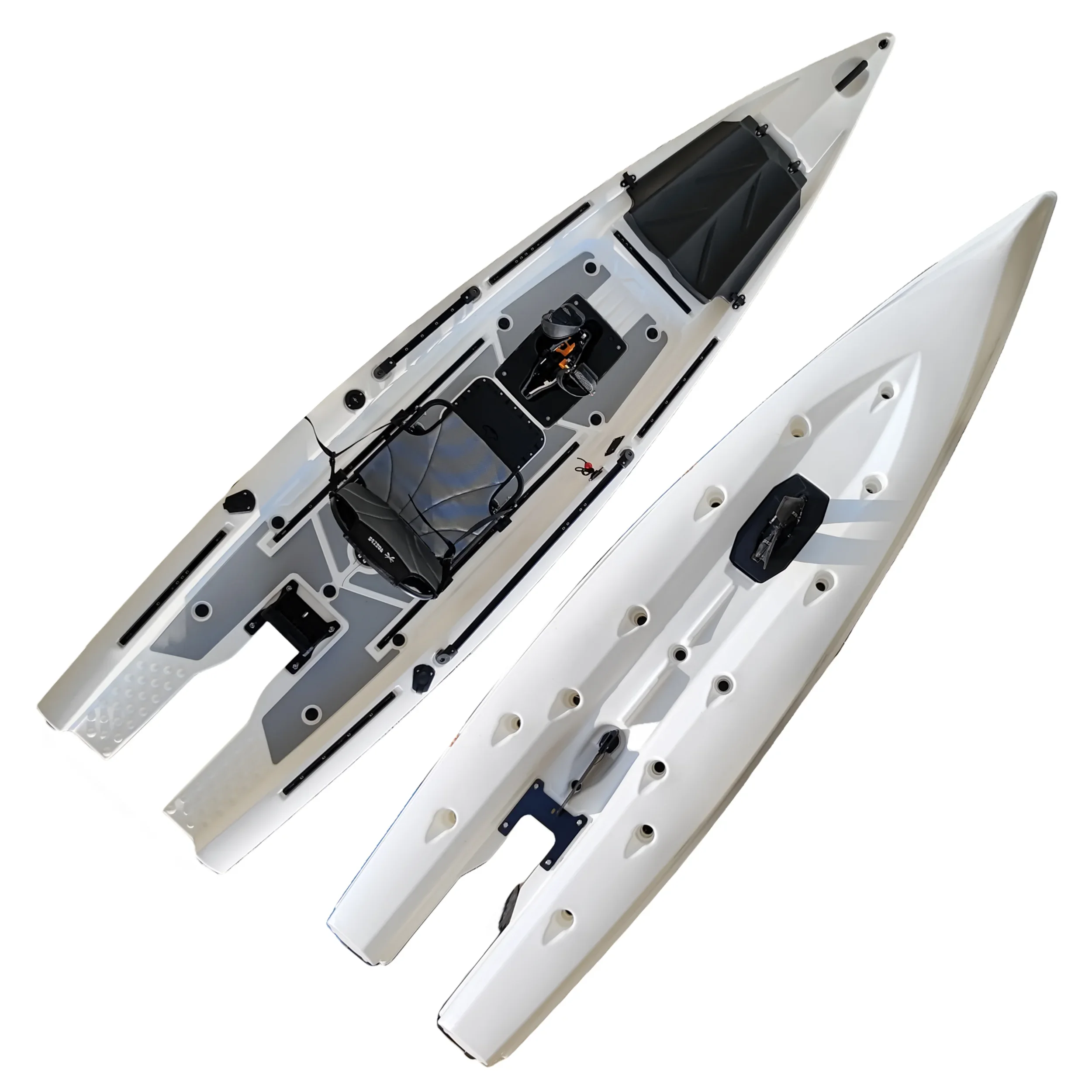 Plastic-Kajak-Enkele-Skiff-Boot-Solo-Kajak-Zitten-Op-Top-Vissen-Kajak ...