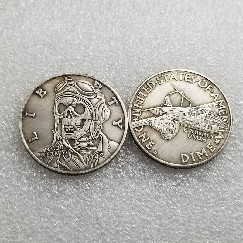 USA-Hobo-Nickel-Skeleton-COPY-Coin-Collection-Silver-Coins-Home-Decor ...