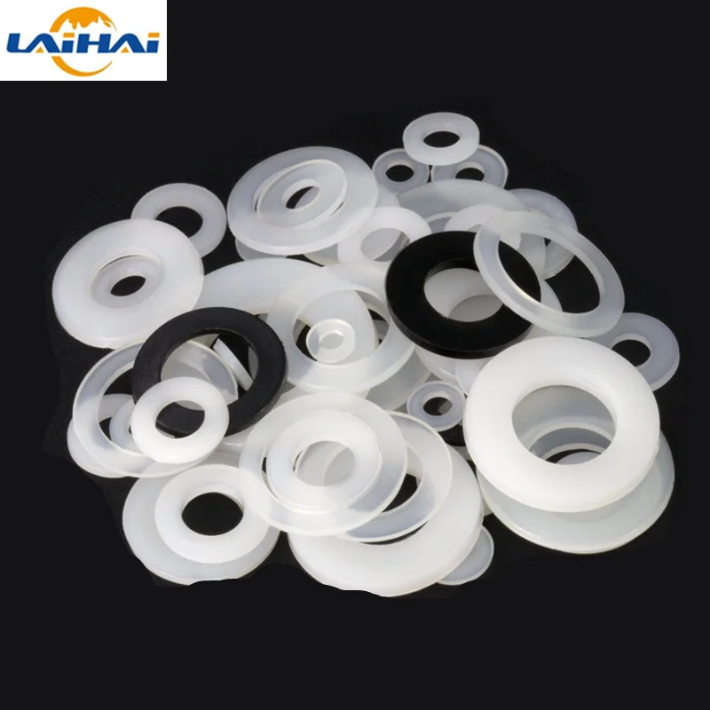 50-100Pcs-0-3-0-5-0-8Mm-Zwart-Wit-Plastic-Nylon-Ultradunne-Ring-Platte ...