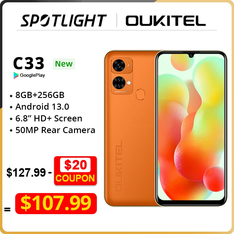 Weltpremiere 】 Oukitel C33 Smartphone 8GB RAM 256GB ROM Octa Core 6.8 ...