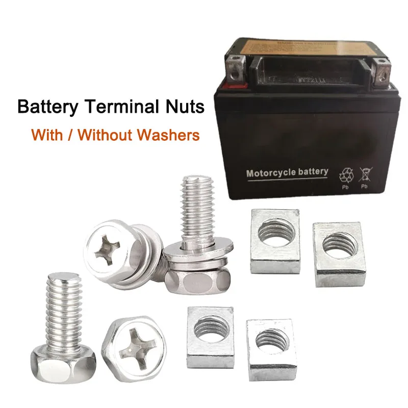 2-Set-Motorcycle-Scooter-ATV-Dirt-Bike-Battery-Terminal-Nut-and-Bolt ...