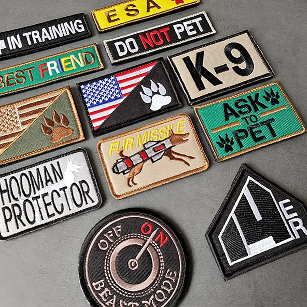 K9-Army-Dog-Embroidery-Patch-Rescue-Dog-Morale-Badges-Service-Dog-Vest ...