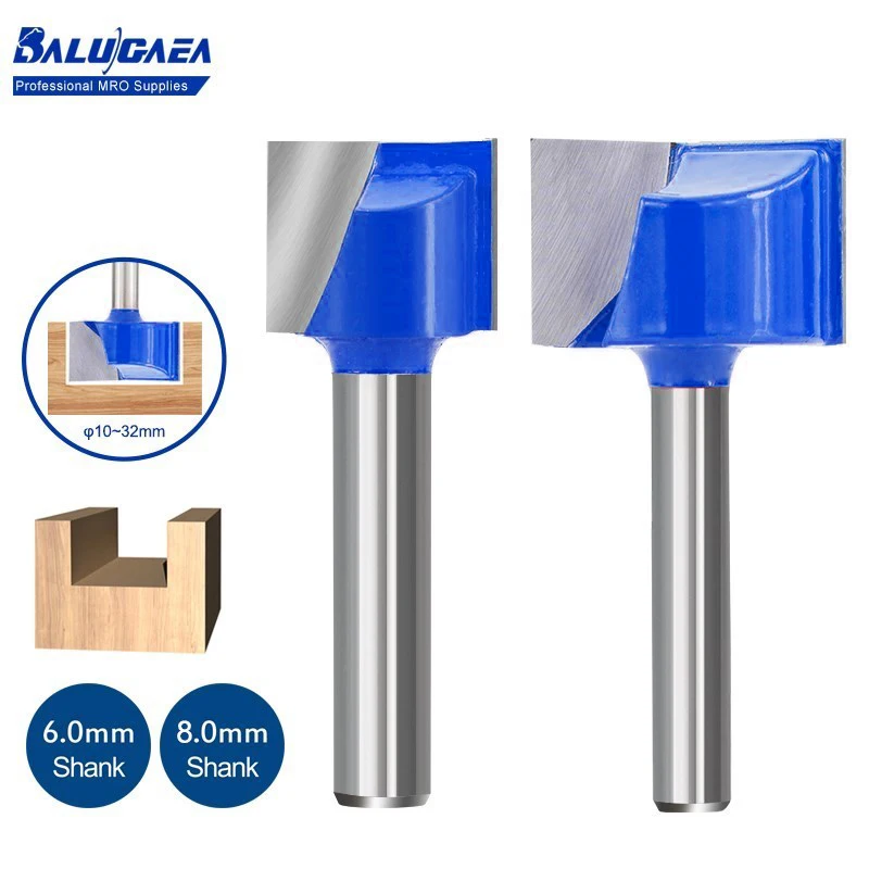 6/8mm Shank Cleaning Bottom Router Bits Wood Milling Cutter For Carbide ...
