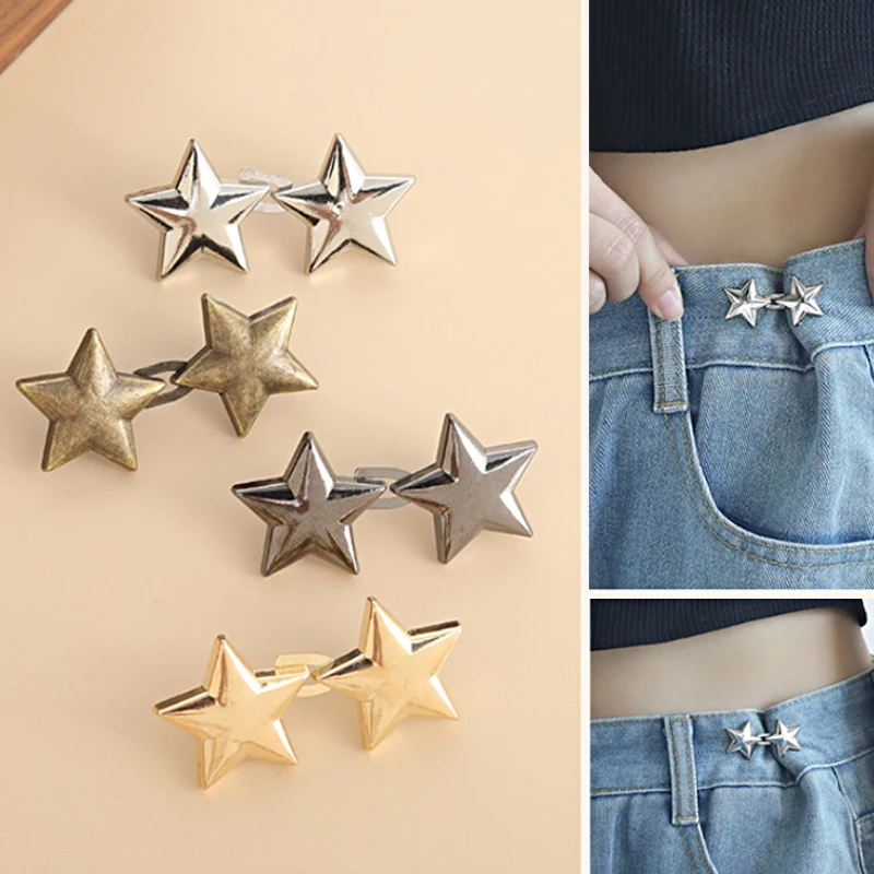 Adjustable-Star-Slim-Waist-Clip-Pants-Pin-For-Jeans-Perfect-Fit-Reduce ...