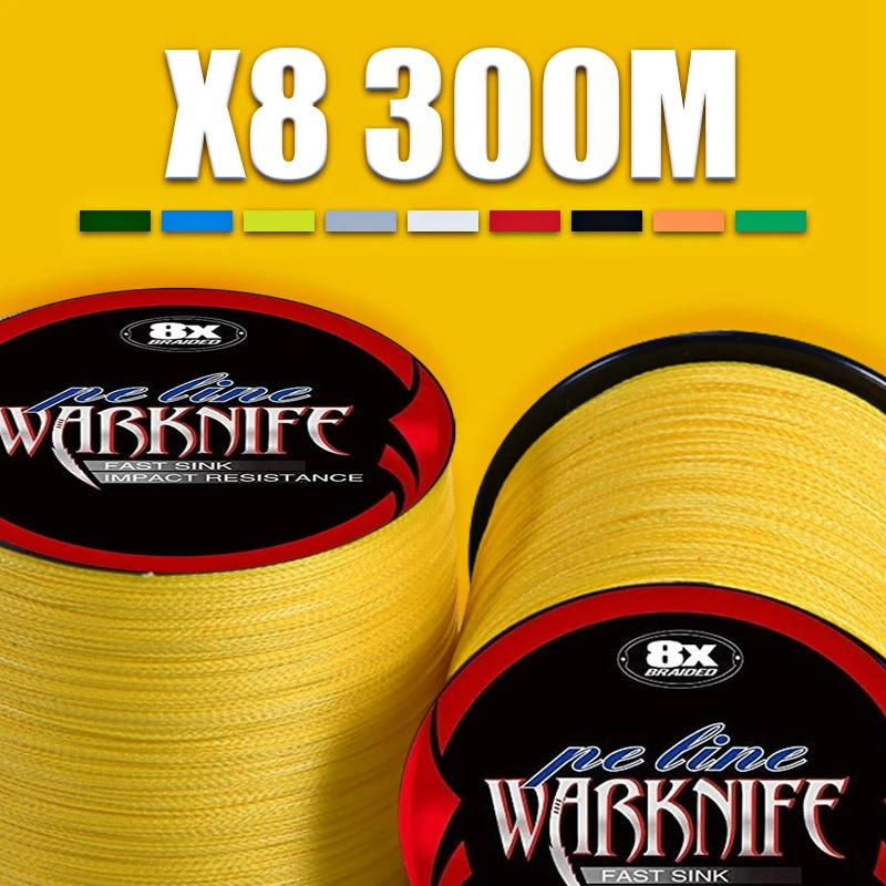 Warknife-X8-Braided-Fishing-Line-300M-6-300LBS-Thread-0-10-1-00mm-Super ...