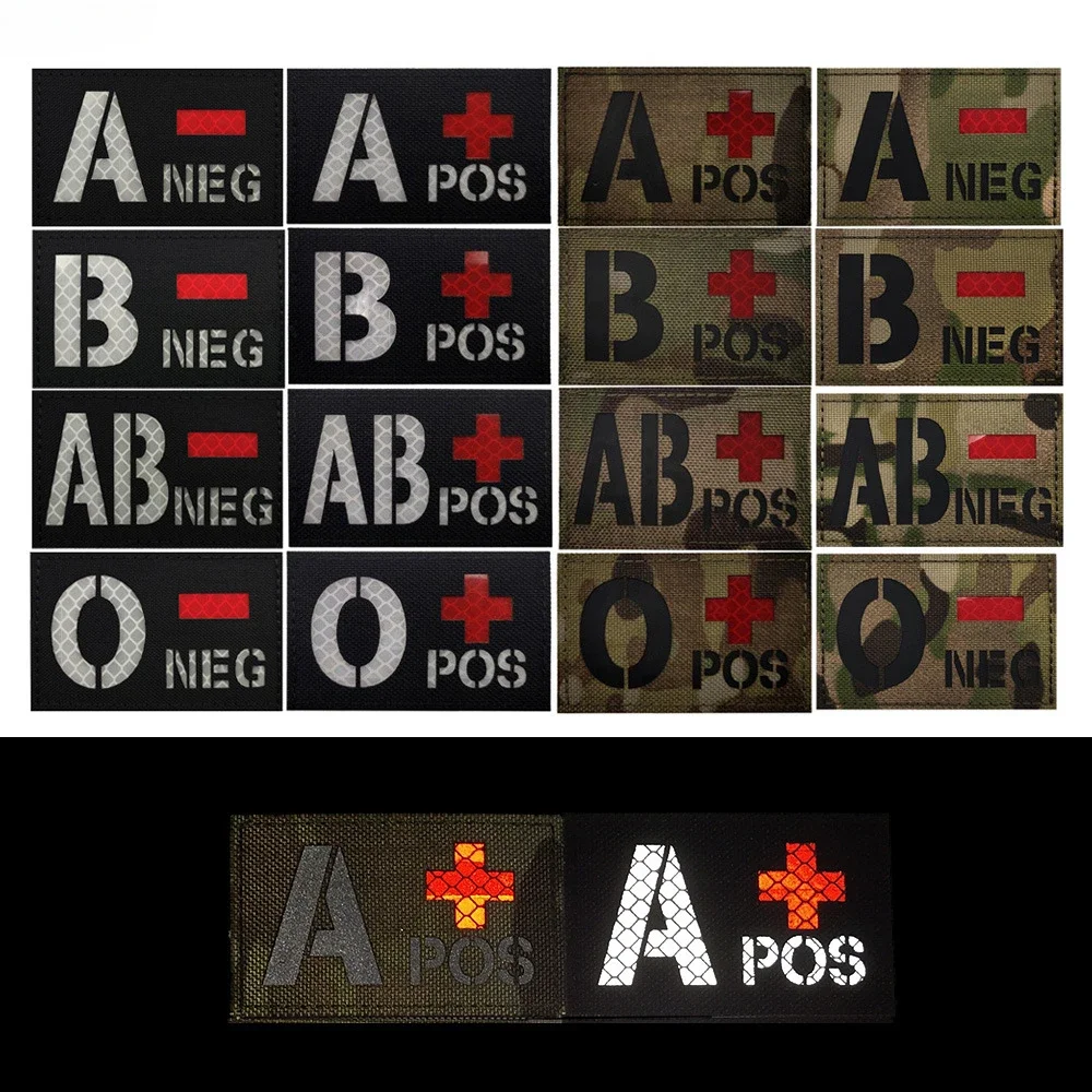 Blood-Types-Military-Nylon-Patches-IR-Laser-Reflective-Tactical-Morale ...