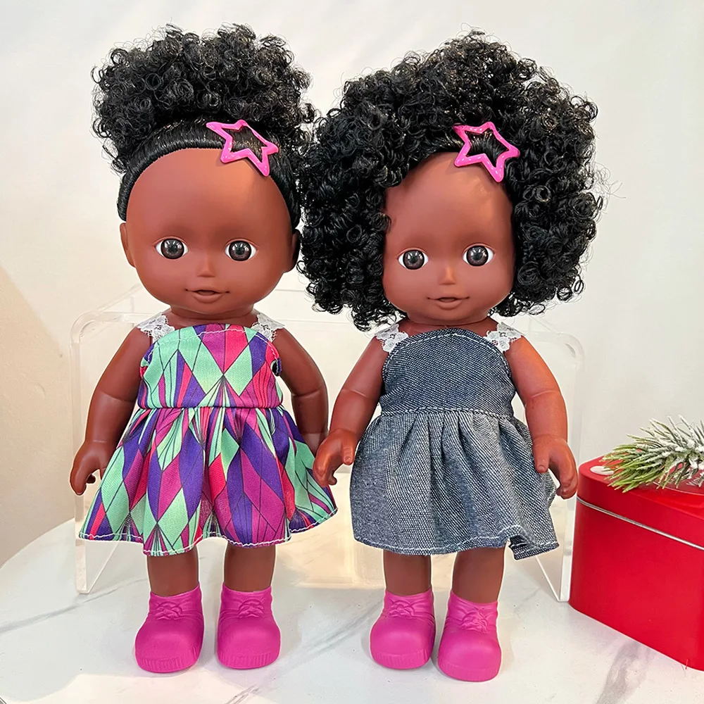 New-Simulation-African-Black-Girl-Princess-Doll-Toy-Dark-Skin-Exploding ...