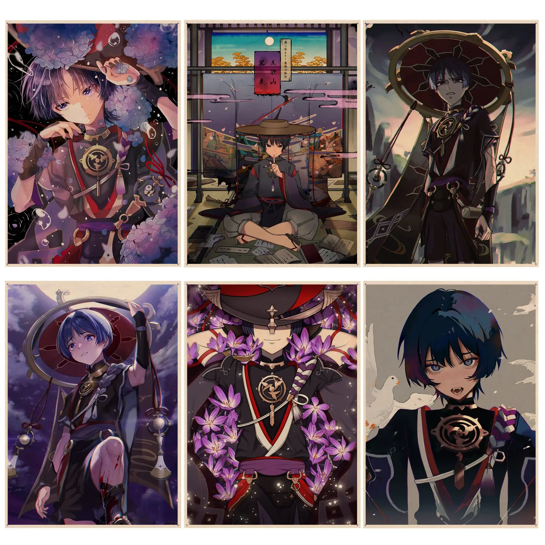 Anime-Games-Genshin-Impact-Scaramouche-Classic-Movie-Posters-Kraft ...