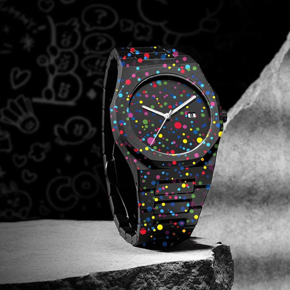 Creative Design Poly Dot Watch Men's Fashion Sports Quartz Watch ...