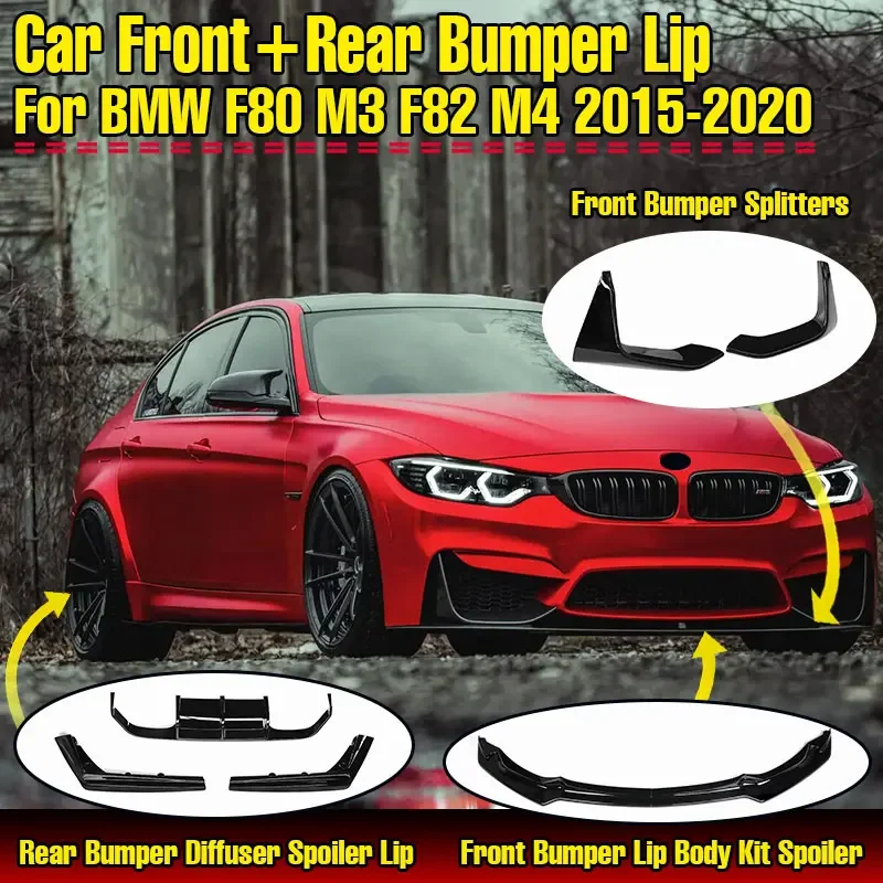 Car-Rear-Front-Bumper-Lip-Spoiler-For-BMW-F80-M3-F82-M4-2015-2020 ...