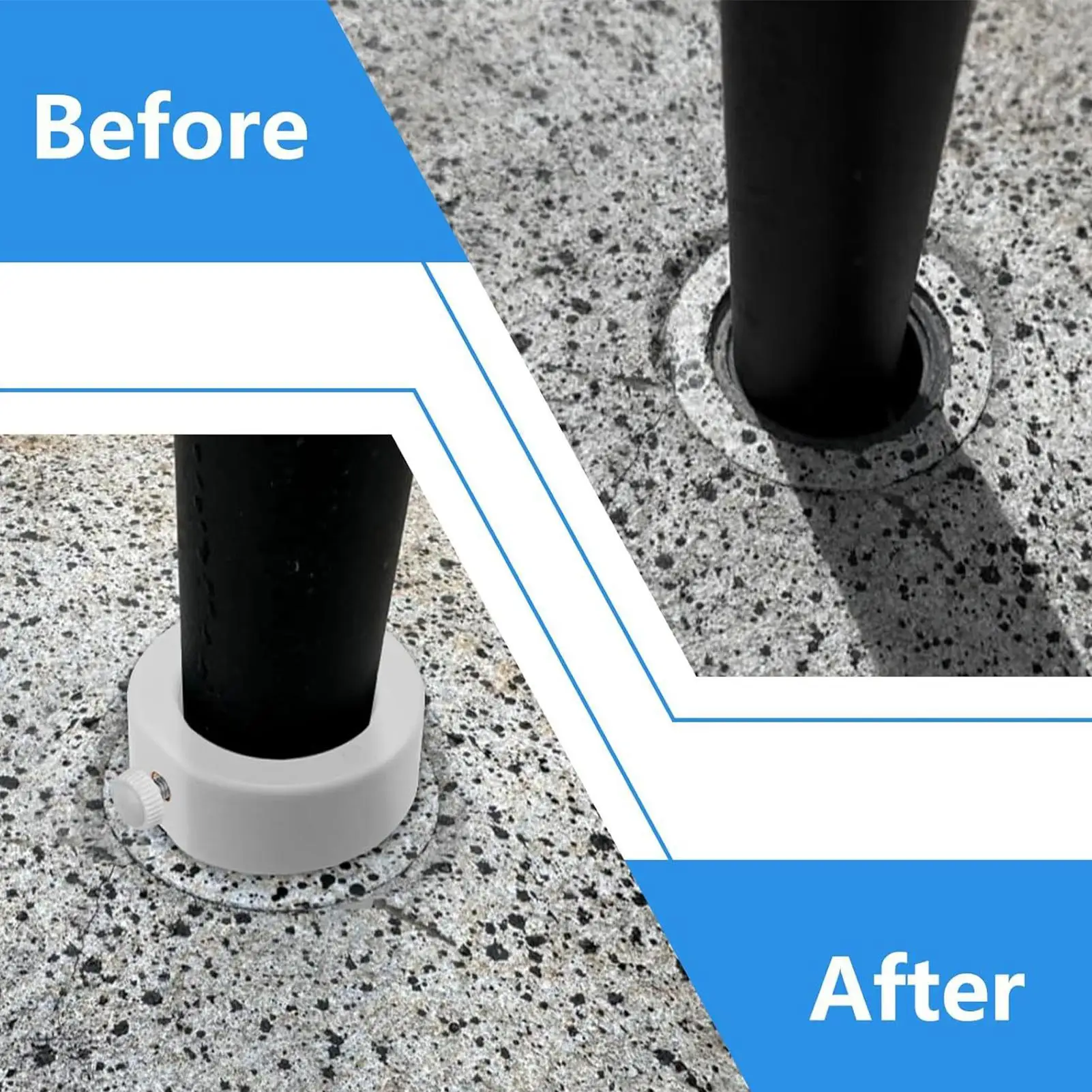 Umbrella Pole Stabilizer Patio Umbrella Stabilizer Adapter Fit 1.35-1.5 ...