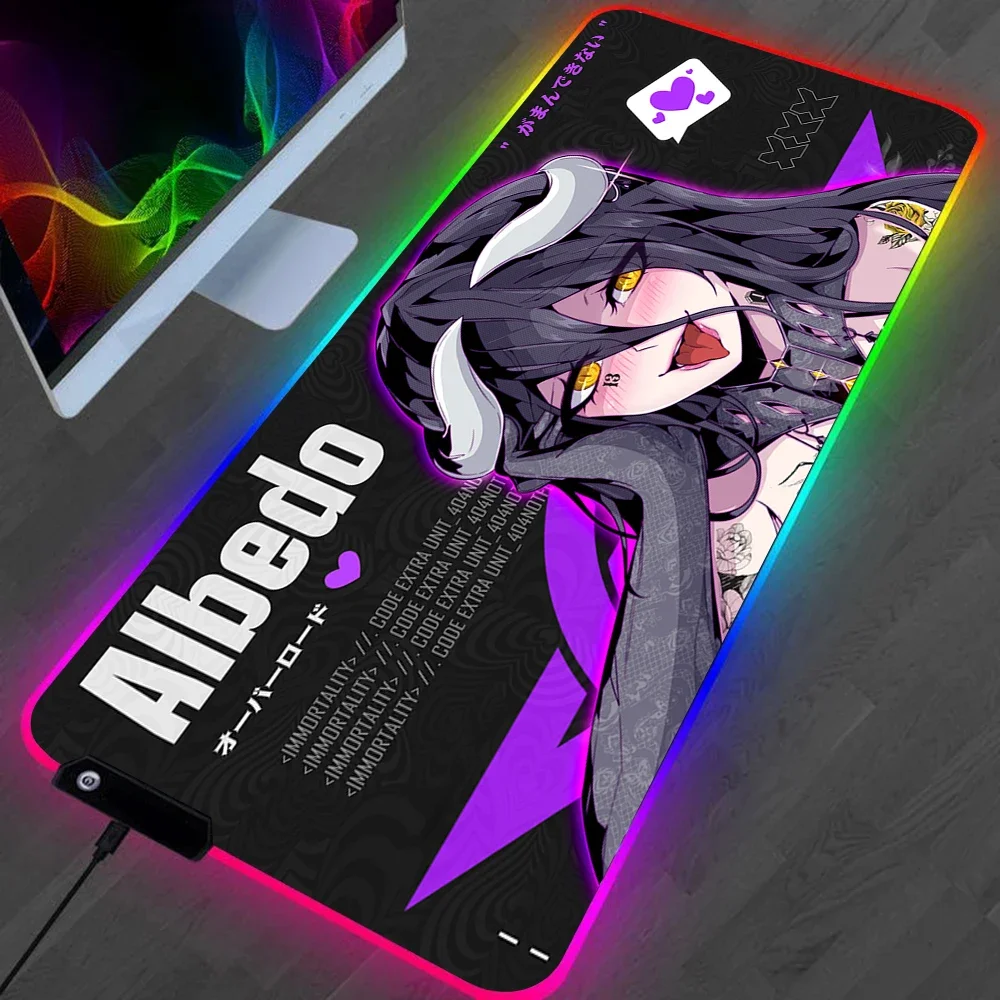 Overlord-Albedos-LED-Gaming-Mousepad-Tapete-de-mesa-grande-PC-Gamer ...