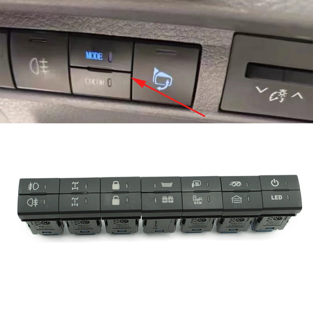 Dual-Key-Switch-Car-LED-Fog-Light-Trunk-Seat-Mirror-Heating-Fan-Switch ...