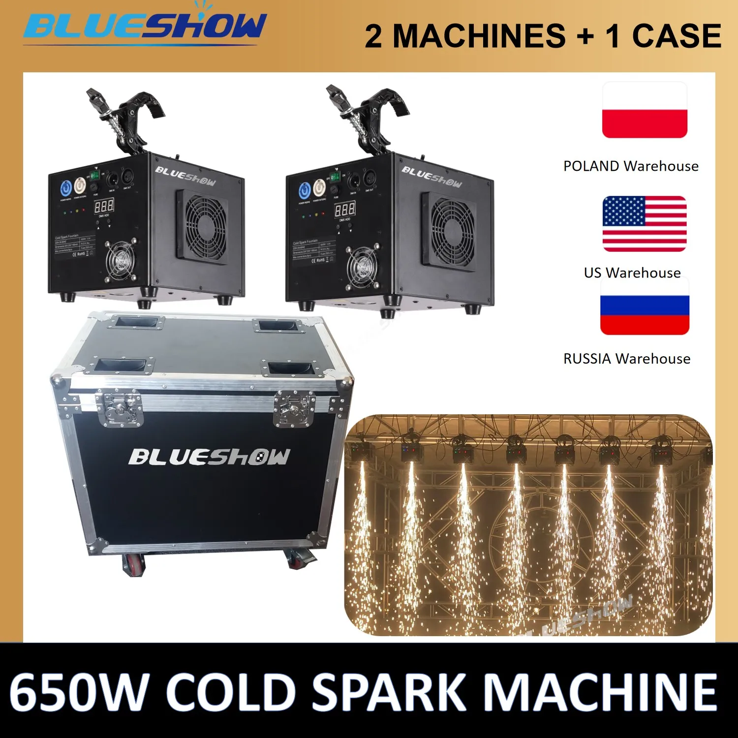 No Tax 650w Waterfall Cold Spark Machine Fountain Wireless Dmx Remote ...