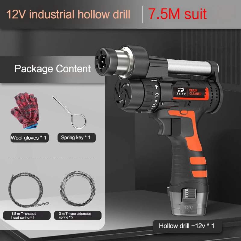 220V-Home-Electric-Spring-Type-Pipe-Dredge-Machine-Sewer-Toilet ...