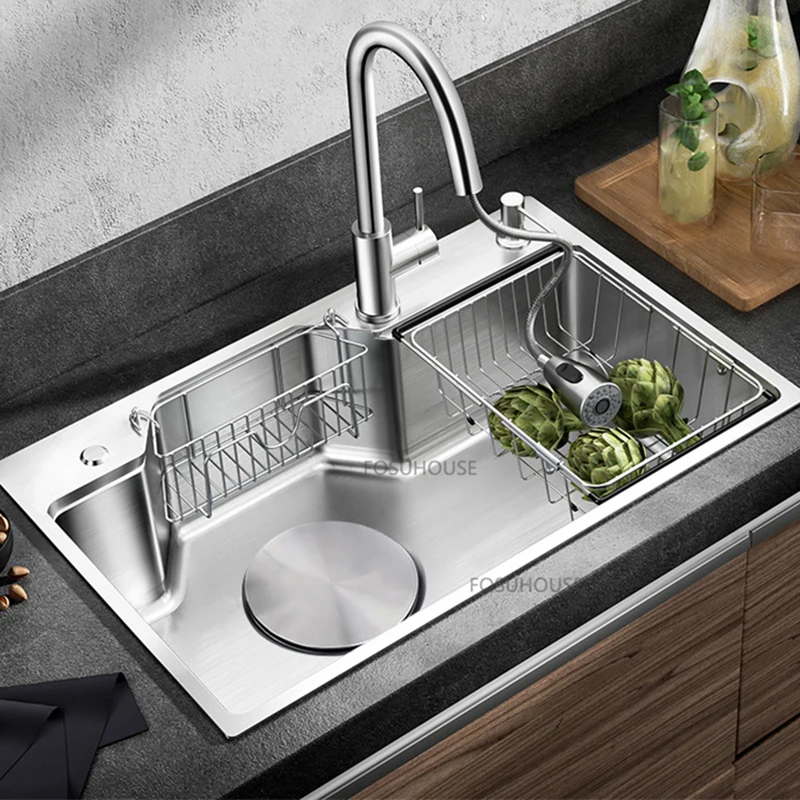 Japanese-Style-304-Stainless-Steel-Sink-for-Kitchen-Big-Sink-Gun-Grey ...