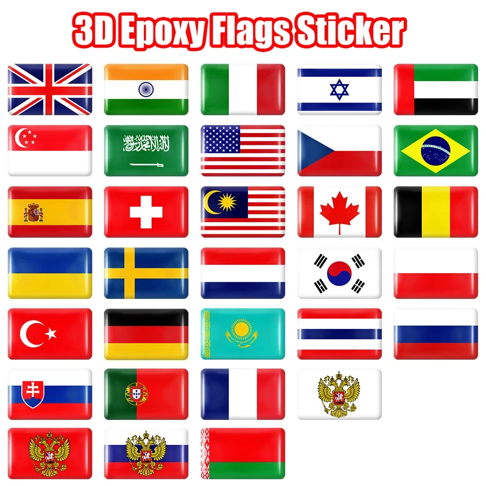 10pcs-Epoxy-Flags-Stickers-Car-Interior-Decoration-Decal-for-United ...