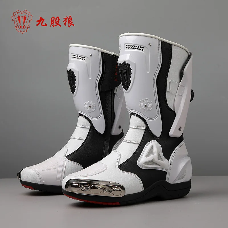 Botas de Motocross de Cuero JG-Wolf para Hombre, Antideslizantes, para ...