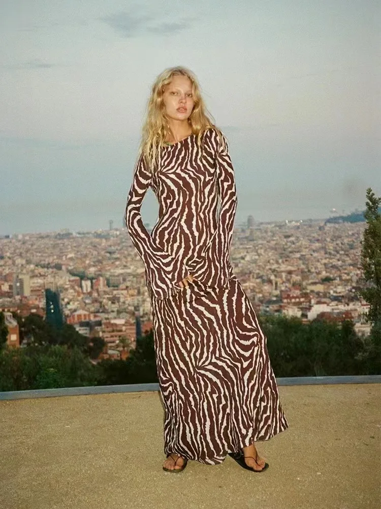 Animal Print Zebra Dress