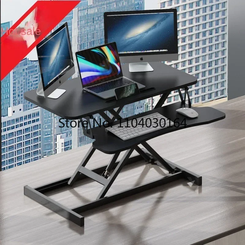 Liftable-Computer-Desk-Adjustable-Elevated-Rack-Upper-Table-Pneumatic ...