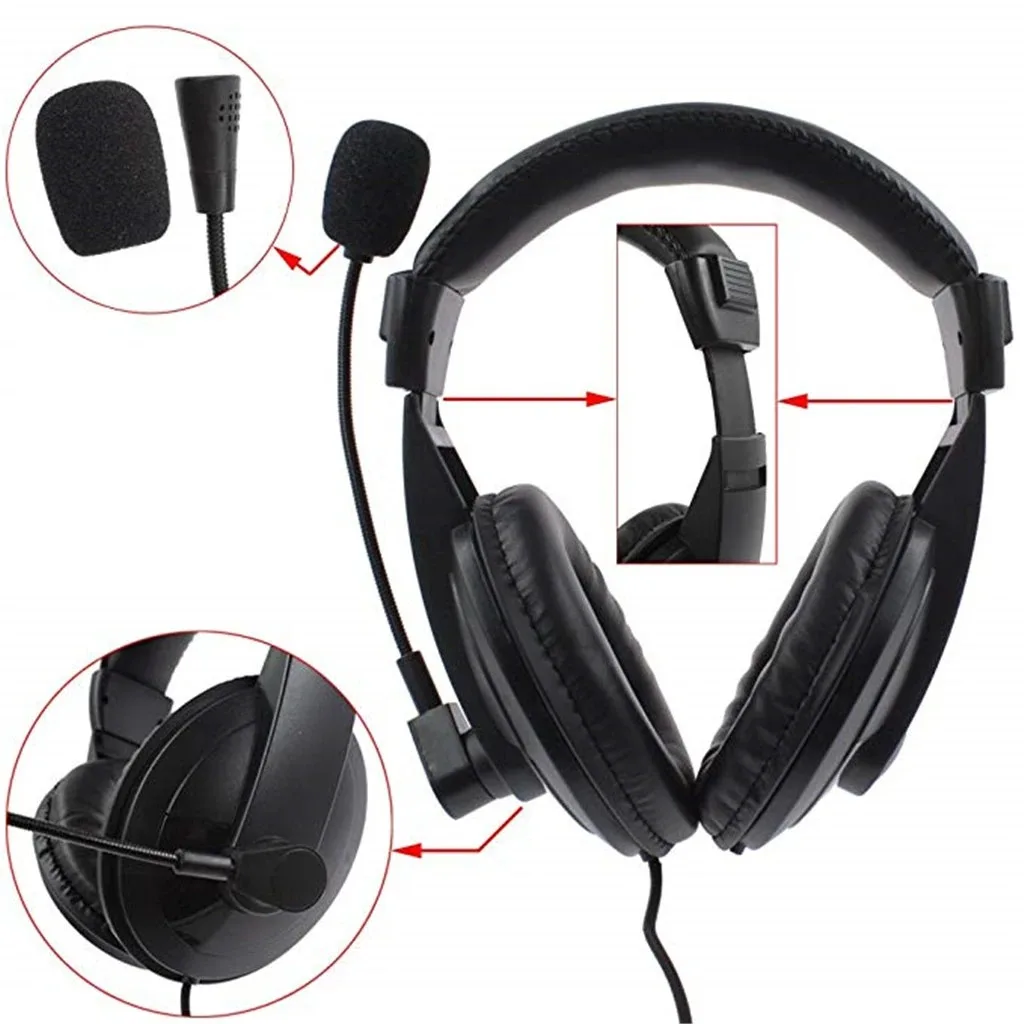 Professional-Noise-Cancelling-Overhead-Headphones-With-Microphone-for ...