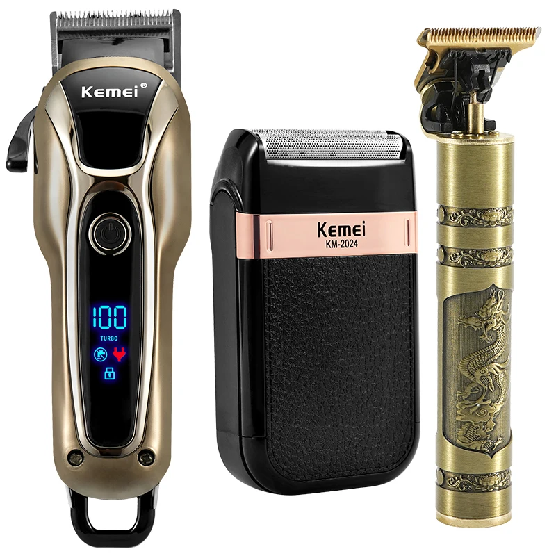 Professional Barber Hair Clipper Rechargeable Electric Cutting Machine ...