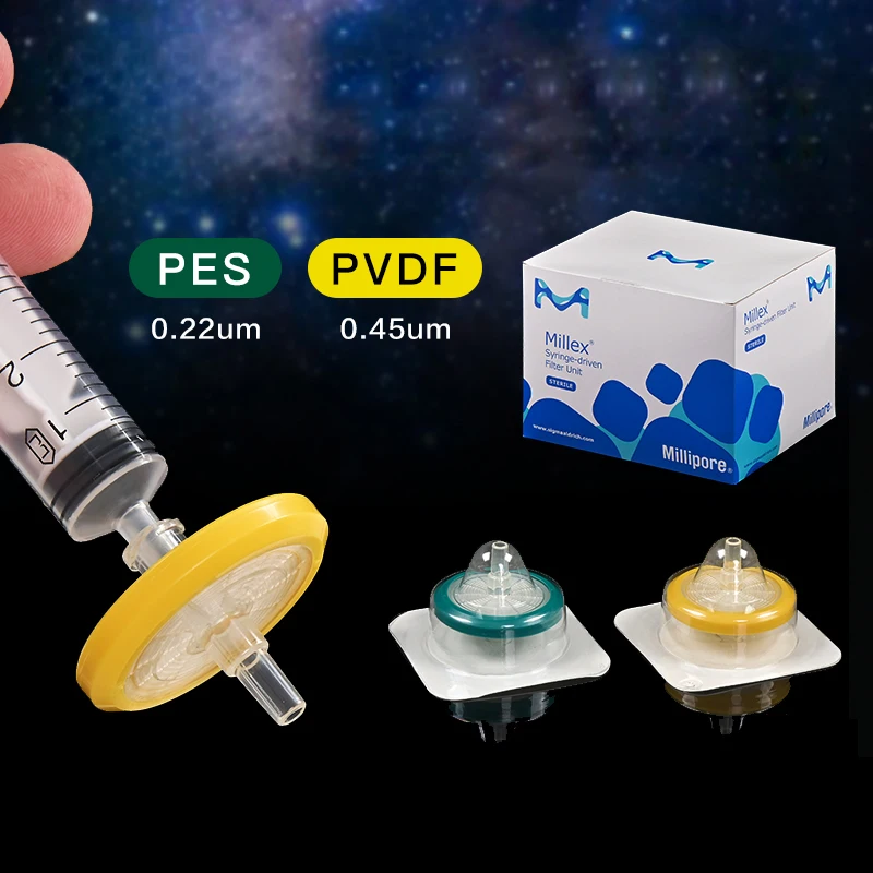 10PCS Millipore Sterile Syringe Filter Filter Lab Syringe Filter Diameter 33mm PES Membrane 0 ...