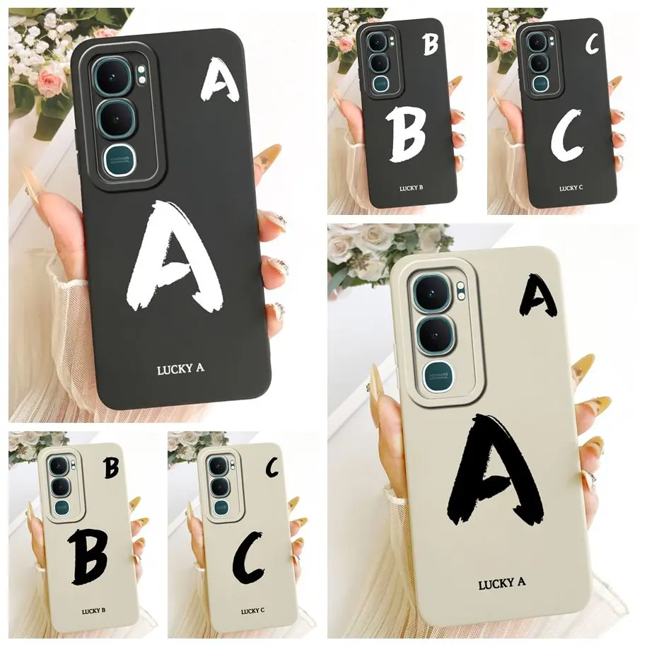 For Vivo Y31 5G Case V2521 Cover Lucky Initial Letters Soft Silicone ...