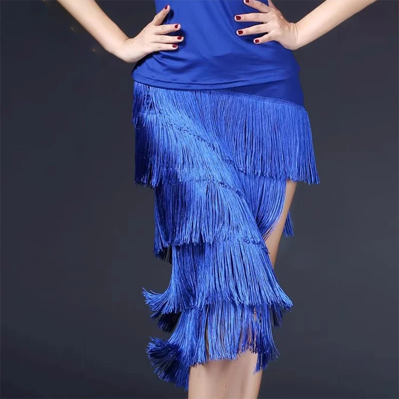 Latin Dance Skirts For Women Fringe Irregular Swing Ballroom Tango ...