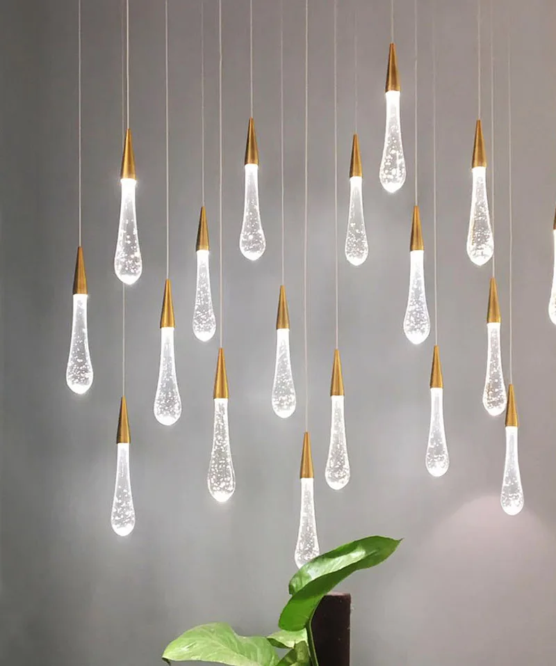 Gold-Water-Drop-Crystal-Pendant-Light-Creative-European-Style-Luxury ...