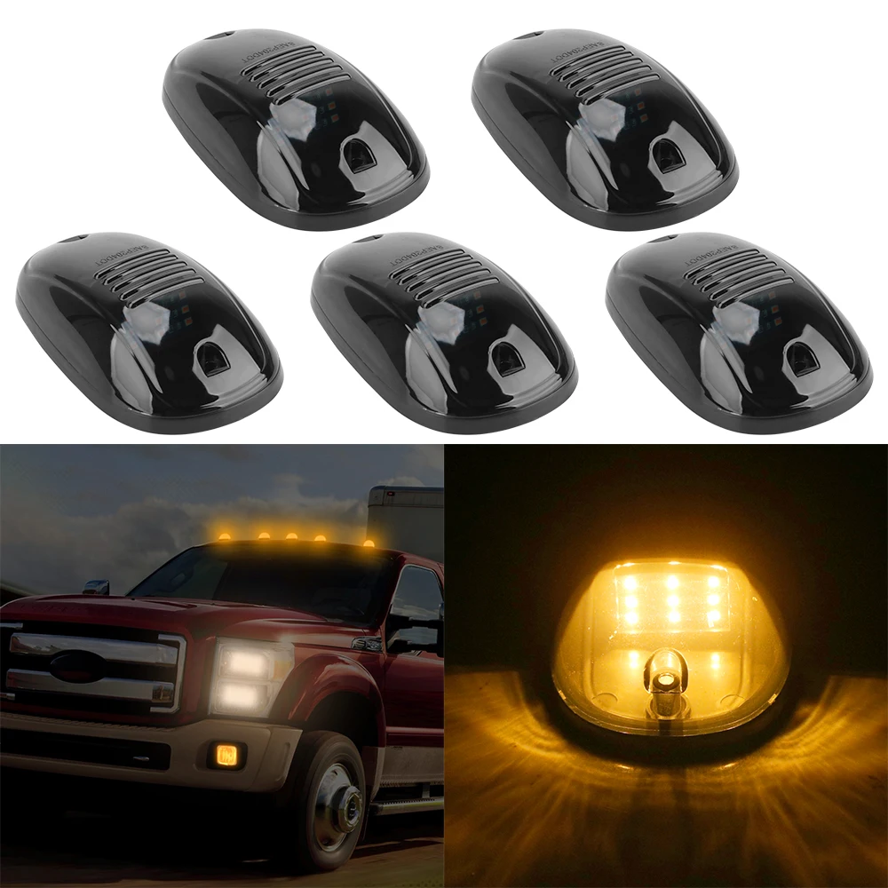 Car-Cab-Roof-Marker-Lights-Car-Light-Roof-Lamps-Doom-Lights-5pcs-9LED ...