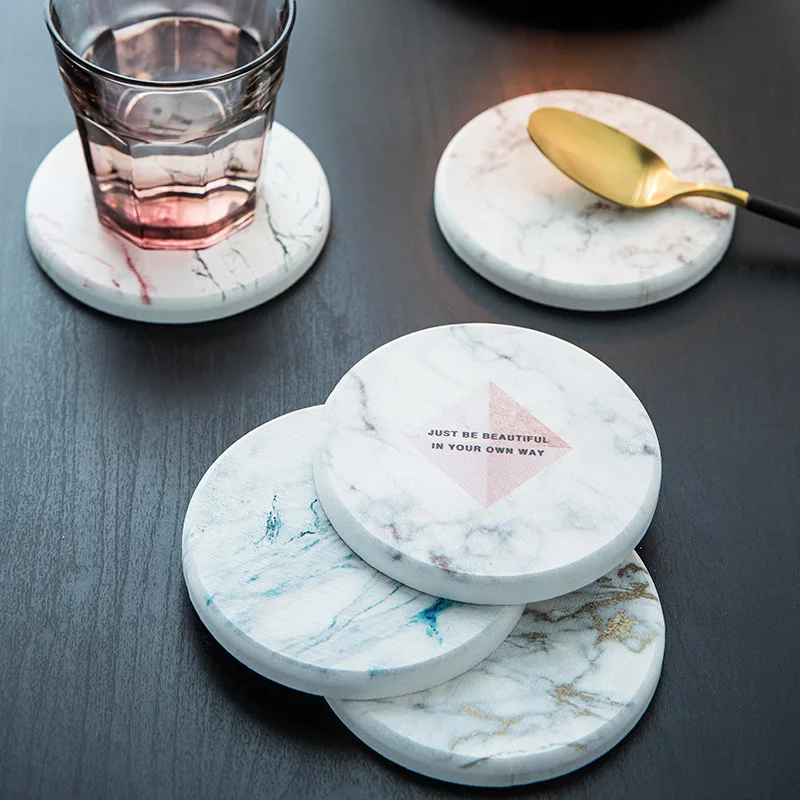 Marble-Diatomaceous-Earth-Absorbent-Cup-Soap-Mat-Toiletry-Table ...