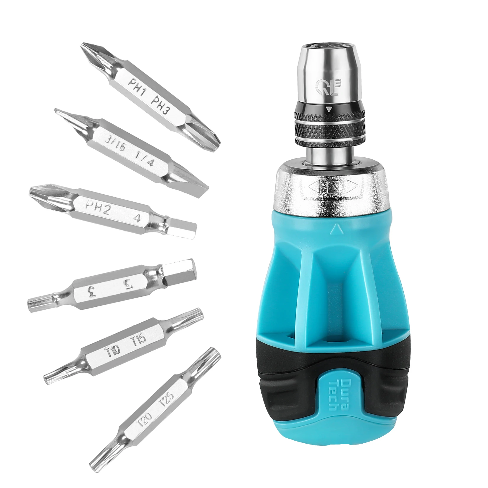 DuraTech-12-in-1-Quick-Load-Ratcheting-Multi-bits-Stubby-Screwdriver ...