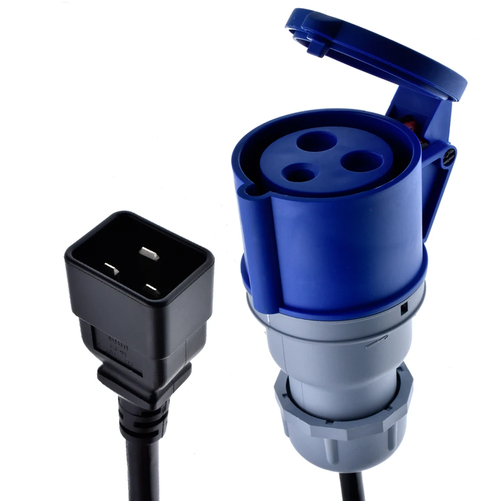 Power-Cord-IEC-C20-to-332C6-Connector-2P-PE-plug-a-device-with-IEC309 ...
